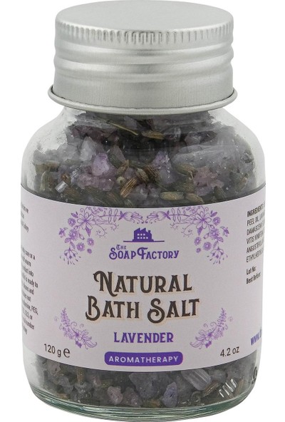 The Soap Factory Lavanta Aromalı Banyo Küvet Tuzu 120 g Cam Kavanoz - %100 Doğal - %100 Saf Esansiyel Yağ İçeren Mineralce Zengin - Lüks - Detox Etkili - Evde Spa ve Aromaterapi Etkisi The Soap Factory Lavanta Aromalı Banyo Küvet Tuzu 120 g Cam Kavanoz - %100 Doğal - %100 Saf Esansiyel Yağ İçeren Mineralce Zengin - Lüks - Detox Etkili - Evde Spa ve Aromaterapi Etkisi