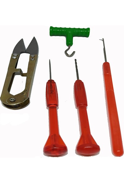 Sazan Rig Boili Tığ Delici Matkap Düğüm Çektirme Makas Takımı (5'li Set)
