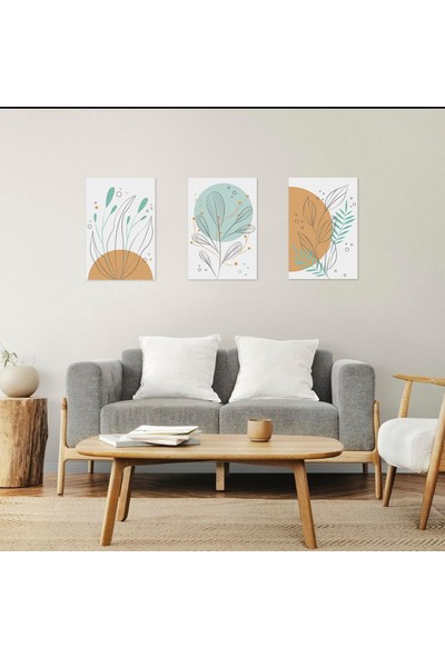 Kitap Şeyleri 3 Parça Soyut Çiçek Yaprak Desenli Mdf Tablo 20X30 Kitap Şeyleri 3 Parça Soyut Çiçek Yaprak Desenli Mdf Tablo 20X30
