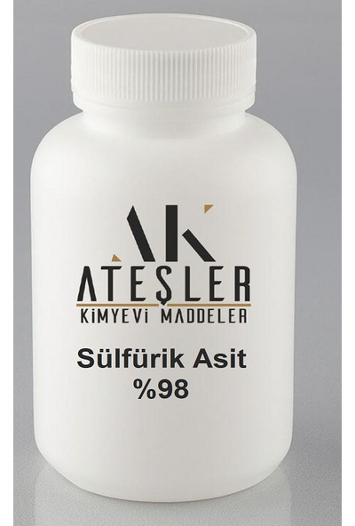 Ateşler Kimyevi Sülfürik Asit %98 5 KG Ateşler Kimyevi Sülfürik Asit %98 5 KG