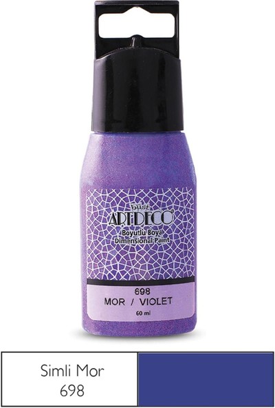 Artdeco Simli Boyutlu Boya 60ML Mor 698 Artdeco Simli Boyutlu Boya 60ML Mor 698
