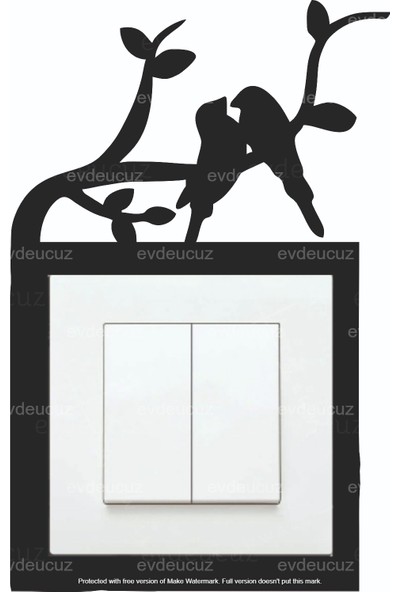 Evde Ucuz Ahşap Priz Çerçevesi Kuş Temalı Evde Ucuz Ahşap Priz Çerçevesi Kuş Temalı