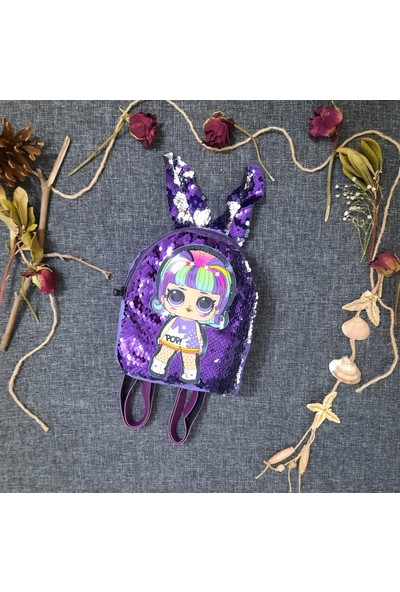 Bluedepo Karakter Figürlü Payetli Tavşan Kulaklı Işıklı Kız Çocuk Sırt Çantası Bluedepo Karakter Figürlü Payetli Tavşan Kulaklı Işıklı Kız Çocuk Sırt Çantası