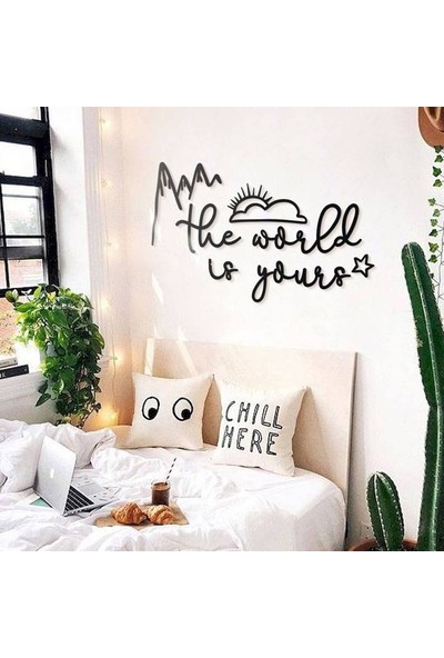 Evde Ucuz The World Is Yours Ahşap Duvar Tablosu Evde Ucuz The World Is Yours Ahşap Duvar Tablosu