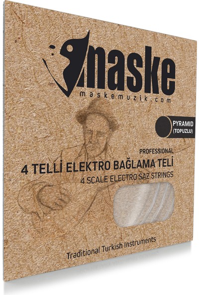 Maske Müzik Maske 4 Telli Elektro Bağlama Teli Topuzlu