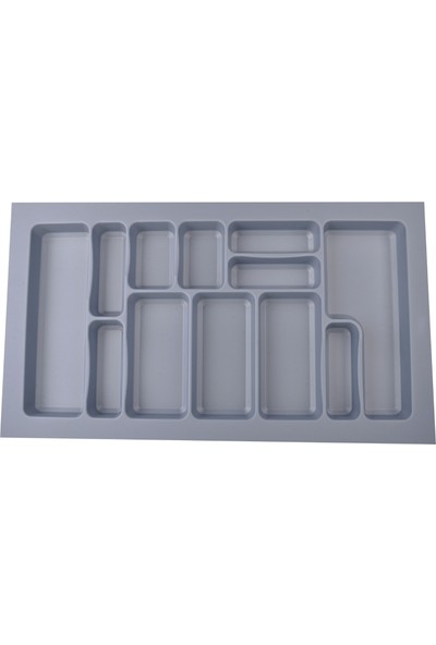 ALMITAL Gri Renk Çekmece Içi Düzenleyici Kaşıklık 74 x 49 cm