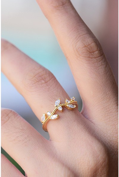 Olivia Taşlı Sarmaşık Ayarlanabilir Kaplama Kadın Yüzük Olivia Taşlı Sarmaşık Ayarlanabilir Kaplama Kadın Yüzük