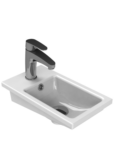 Turkuaz Seramik Turkuaz (Mini L) Dar Alanlar Için Özel Üretim Mini Lavabo 22X44