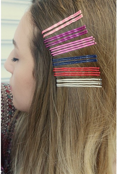 Takıştır Kadın 12 Çift Renkli Tel Toka