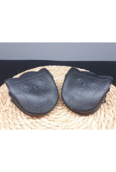 Arow 2'li Silikon Siyah Baykuş Şekilli Fırın Eldiveni