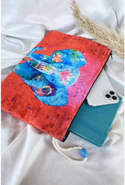 Takıştır Fil Desenli Çanta Düzenleyici Büyük Boy Makyaj Çantası