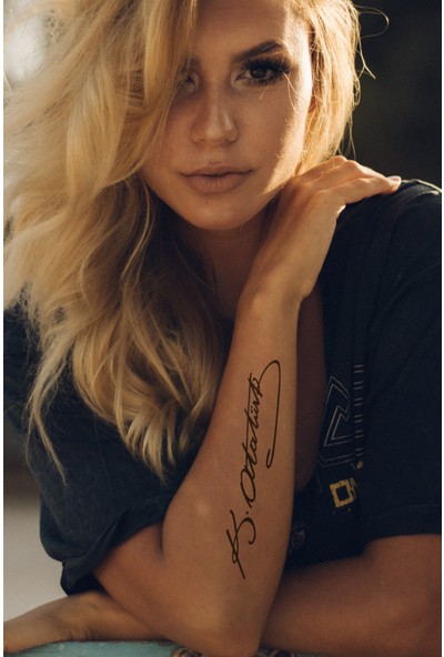 Takıştır Geçici Atatürk Imza Dövme Tattoo