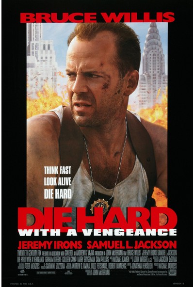 Aktüel Die Hard With A Vengeance (1995) 70 cm x 100 cm Afiş – Poster Gretastr