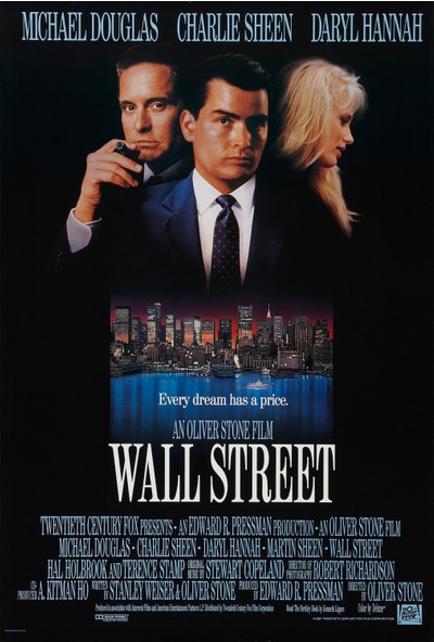 Aktüel Wall Street (1987) 70 cm x 100 cm Afiş – Poster Crewforde