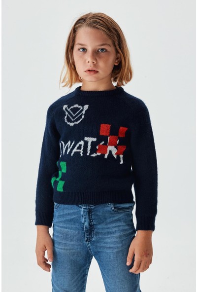 B&G Store Erkek Çocuk Lacivert Kazak 21FW0SW5407