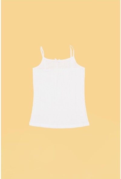 B&G Store Kız Çocuk Beyaz 2li Atlet