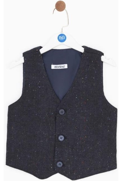 B&G Store Erkek Bebek Gri Melanj Yelek