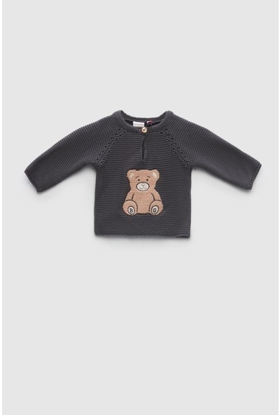 B&G Store Erkek Bebek Antrasit Kazak 21FW0LT8402