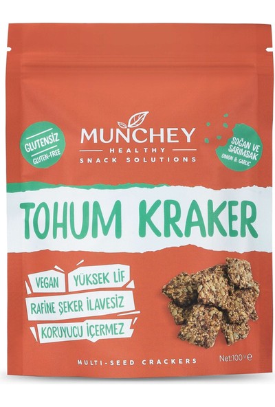 Munchey Tohum Kraker Soğan&sarımsak 100 gr Munchey Tohum Kraker Soğan&sarımsak 100 gr