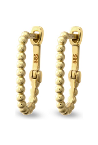 Harem Altın 14 Ayar Altın Mini Top Küpe KP021