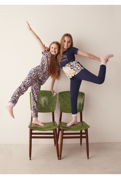 Penti Kız Çocuk Flower 4lü Pijama Takımı