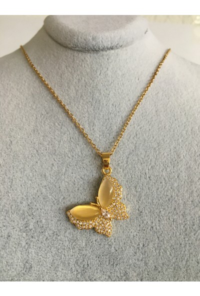 Alc Shop Taşlı Kelebeek Model Bayan Kolye Alc Shop Taşlı Kelebeek Model Bayan Kolye