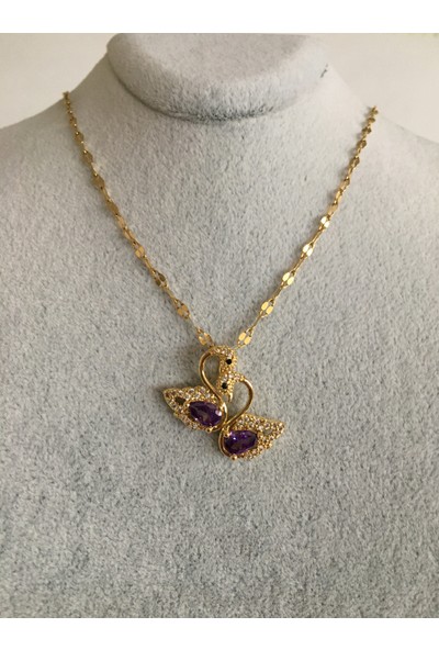 Alc Shop Kuğu Model Zirkon Taşlı Bayan Kolye Alc Shop Kuğu Model Zirkon Taşlı Bayan Kolye