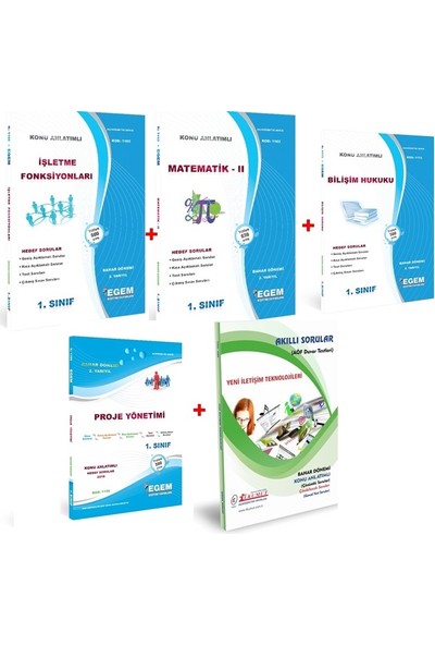 Egem Yayınları Aöf Yönetim Bilişim Sistemleri 1. Sınıf 2. Dönem (Bahar) Konu Anlatımlı Soru Bankası
