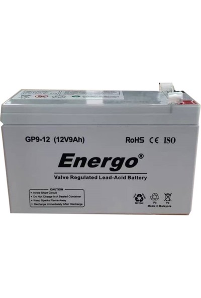 Energo Gp9-12 12 Volt 9 Ah Battery Akü Energo Gp9-12 12 Volt 9 Ah Battery Akü