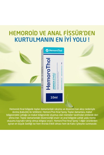 HemoroThol Sprey Hemoroid ( Basur) ve Fissür (Makat Çatlağı) Bitkisel Spreyi (%100 BİTKİSEL) HemoroThol Sprey Hemoroid ( Basur) ve Fissür (Makat Çatlağı) Bitkisel Spreyi (%100 BİTKİSEL)