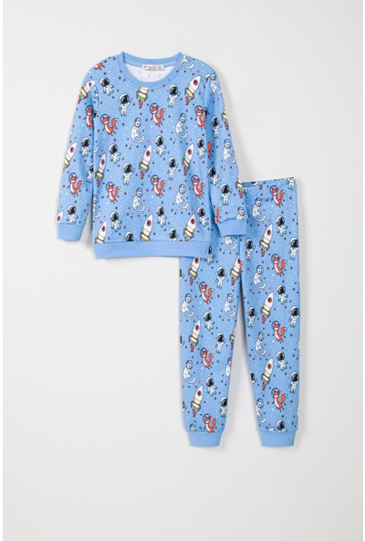 İsobel Kids Erkek Çocuk Uzay Desenli Pijama Takımı