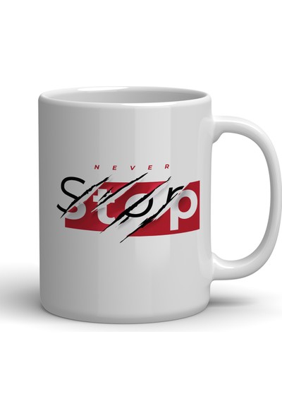 Nacarlar Stop Baskılı Kupa Bardak