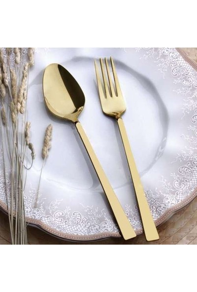 Sıla Elit 60 Parça Gold Çatal Kaşık Seti