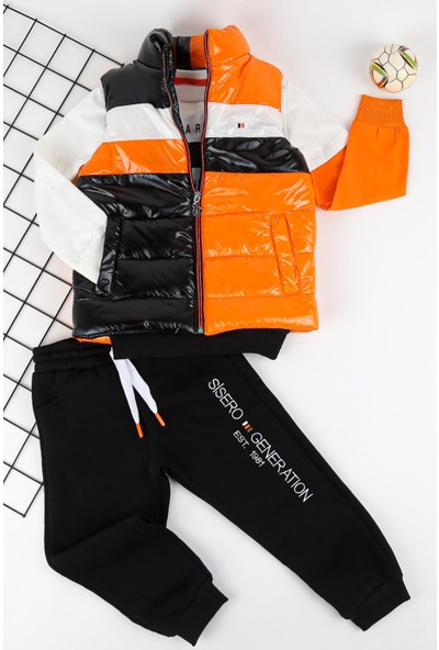 Tomurcuk Erkek Çocuk Şişme Yelekli 3'lü Takım 5-8 Yaş