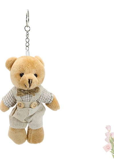 Süsle Bebek ve Parti Peluş Kıyafetli Ayıcık Anahtarlık, 12,5 x 8,5 cm - Erkek Model Süsle Bebek ve Parti Peluş Kıyafetli Ayıcık Anahtarlık, 12,5 x 8,5 cm - Erkek Model