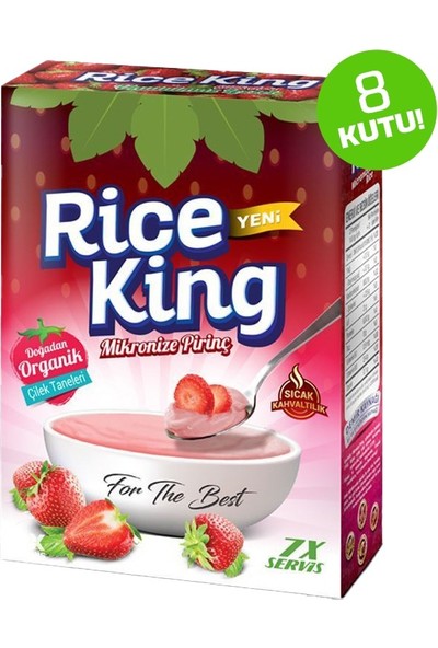 Rice King Mikronize Pirinç 350 Gr. Çilek (8 Kutu) Rice King Mikronize Pirinç 350 Gr. Çilek (8 Kutu)