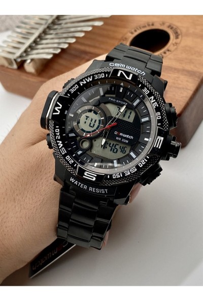 Comwatch Dijital Analog Çelik Kordon Erkek Kol Saati