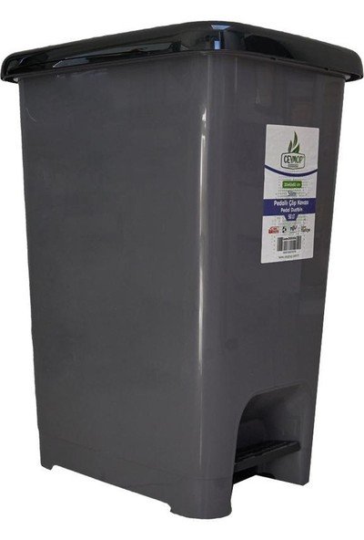 Ceymop Slim Pedallı Çöp Kovası 50 Lt. - Antresit Gri Ceymop Slim Pedallı Çöp Kovası 50 Lt. - Antresit Gri