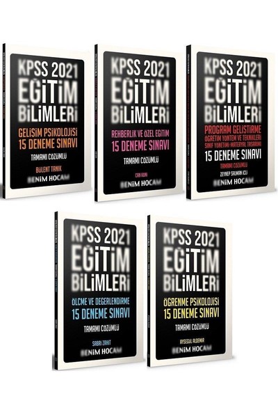 Benim Hocam Yayınları KPSS 2021 Eğitim Bilimleri 75 Deneme 5' Li Set Çözümlü