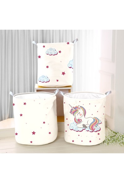 İnstababyrooms Çocuk Odası Dijital Baskılı Çok Amaçlı 3'lü Sepet Model 0022 İnstababyrooms Çocuk Odası Dijital Baskılı Çok Amaçlı 3'lü Sepet Model 0022