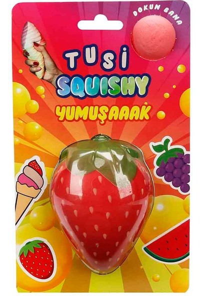 2C Oyuncak Tusi Squishy Çilek Köpük Oyuncak 2C Oyuncak Tusi Squishy Çilek Köpük Oyuncak
