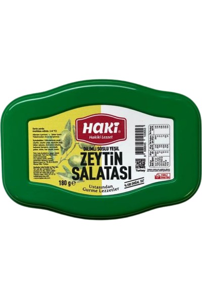 Haki Soslu Yeşil Zeytin Salatası % 100 Doğal Mükemmel Lezzet