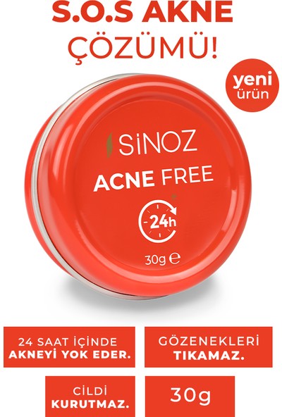 Sinoz Lokal Akne Kremi 30 gr