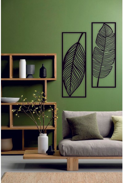 Evde Ucuz Açılışa Özel 2li Yaprak Dekoratif Duvar Süsü Evde Ucuz Açılışa Özel 2li Yaprak Dekoratif Duvar Süsü