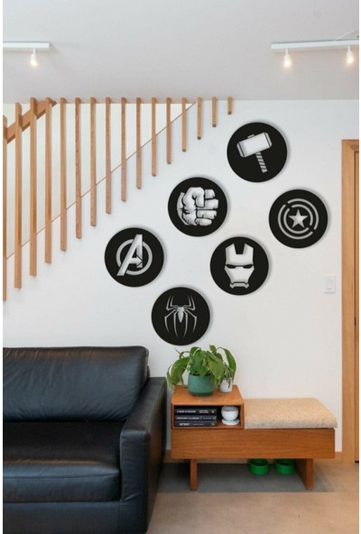 Evde Ucuz Avengers Ahşap Duvar Süsü