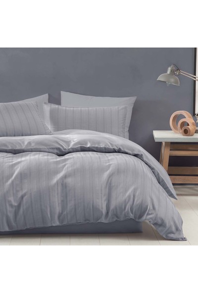 Yataş Bedding Raso Saten Nevresim Takımı (Çift Kişilik) - Gri