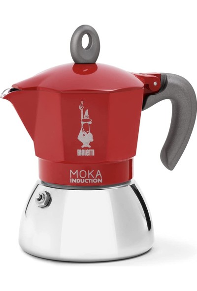 Bialetti Indüksiyon Mokapot Kırmızı (6 Cup) Bialetti Indüksiyon Mokapot Kırmızı (6 Cup)