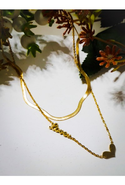 Nova Masal Love Yazan Kalp Detaylı Ezme Balıksırtı Çelik Kolye Nova Masal Love Yazan Kalp Detaylı Ezme Balıksırtı Çelik Kolye