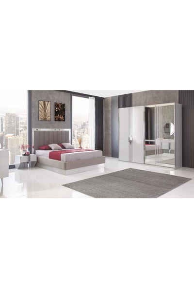 Moleron Gris Bazalı Yatak Odası Takımı