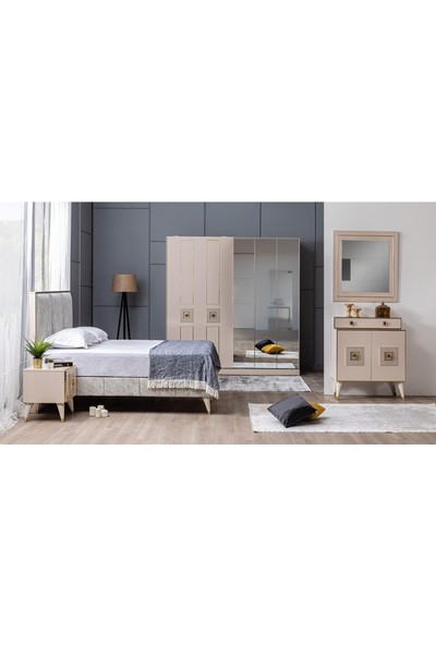 Moleron Lotus Yatak Odası Takımı Krem
